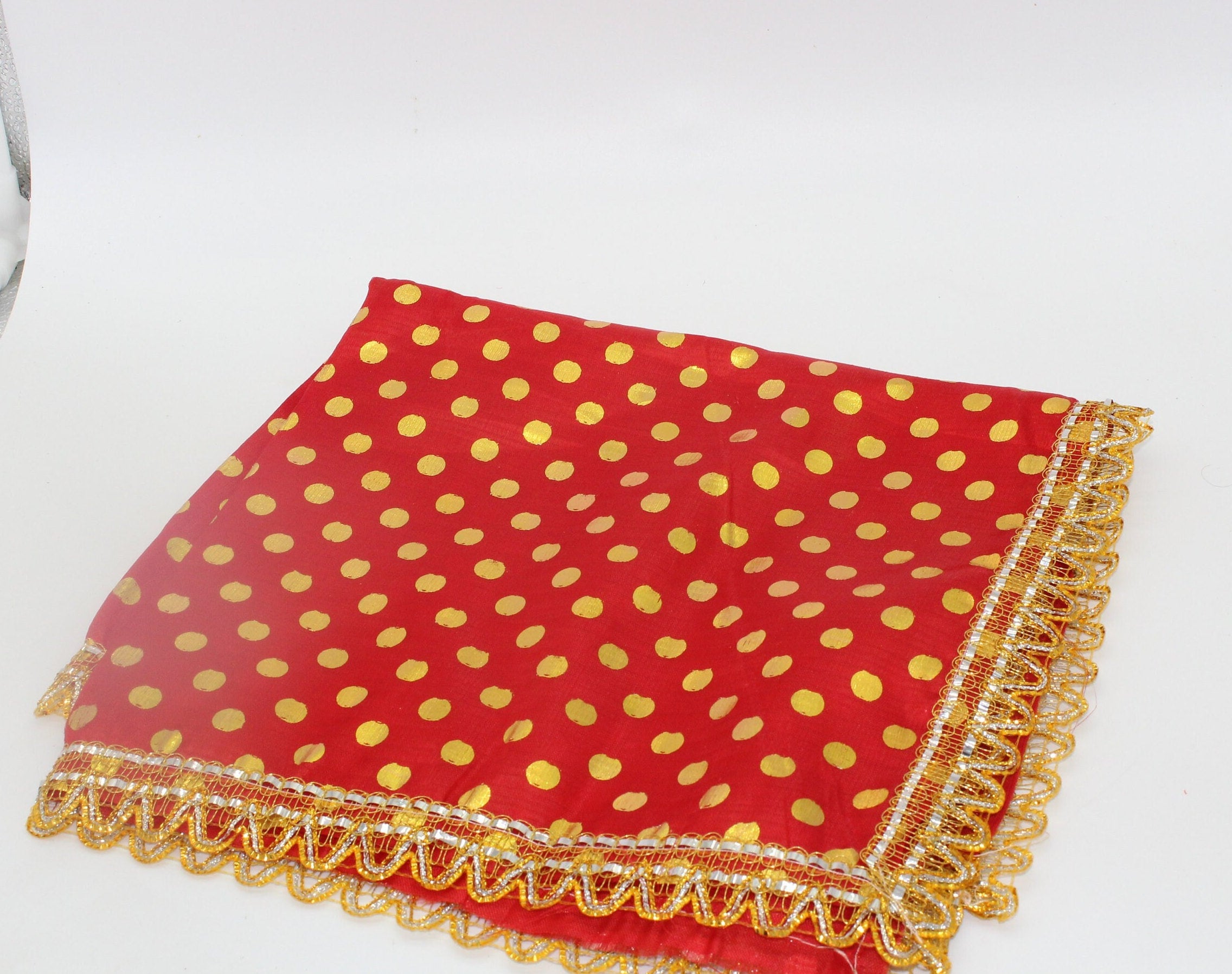 Handmade cloth for puja, for placing Gods, and idols in the home templ
